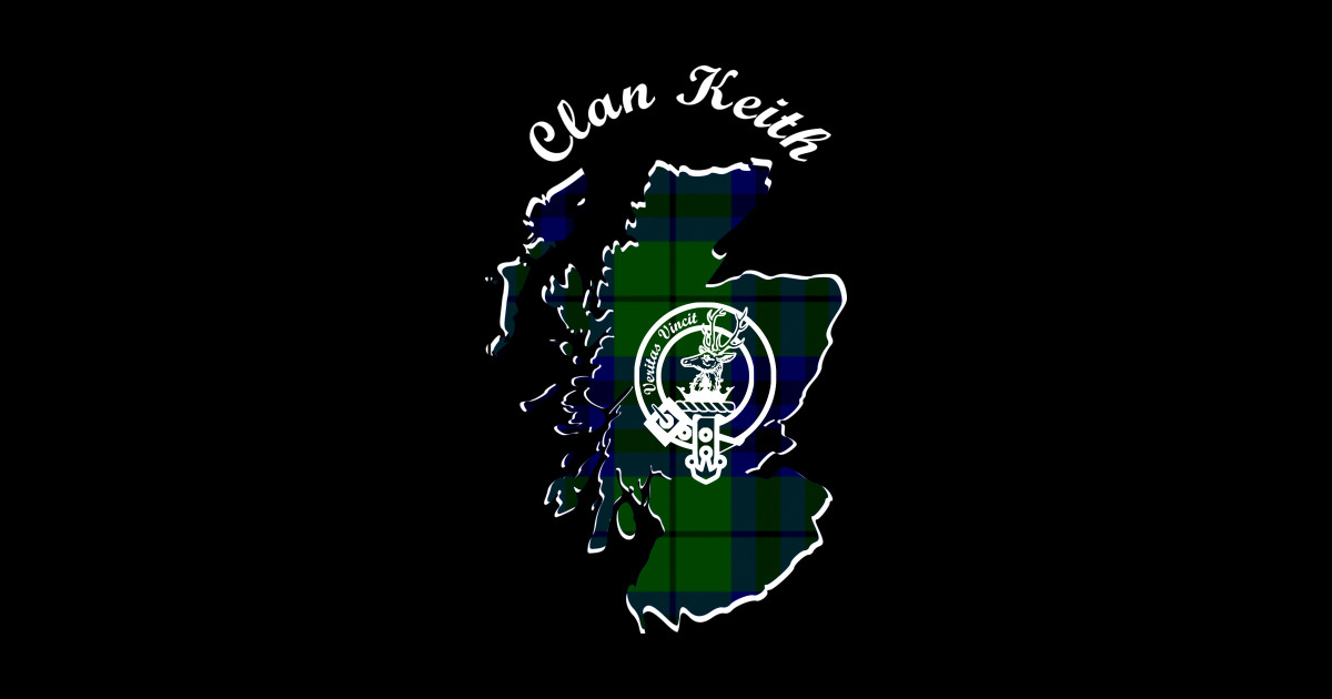 Clan Keith Scotland Map Crest - Keith - T-Shirt | TeePublic