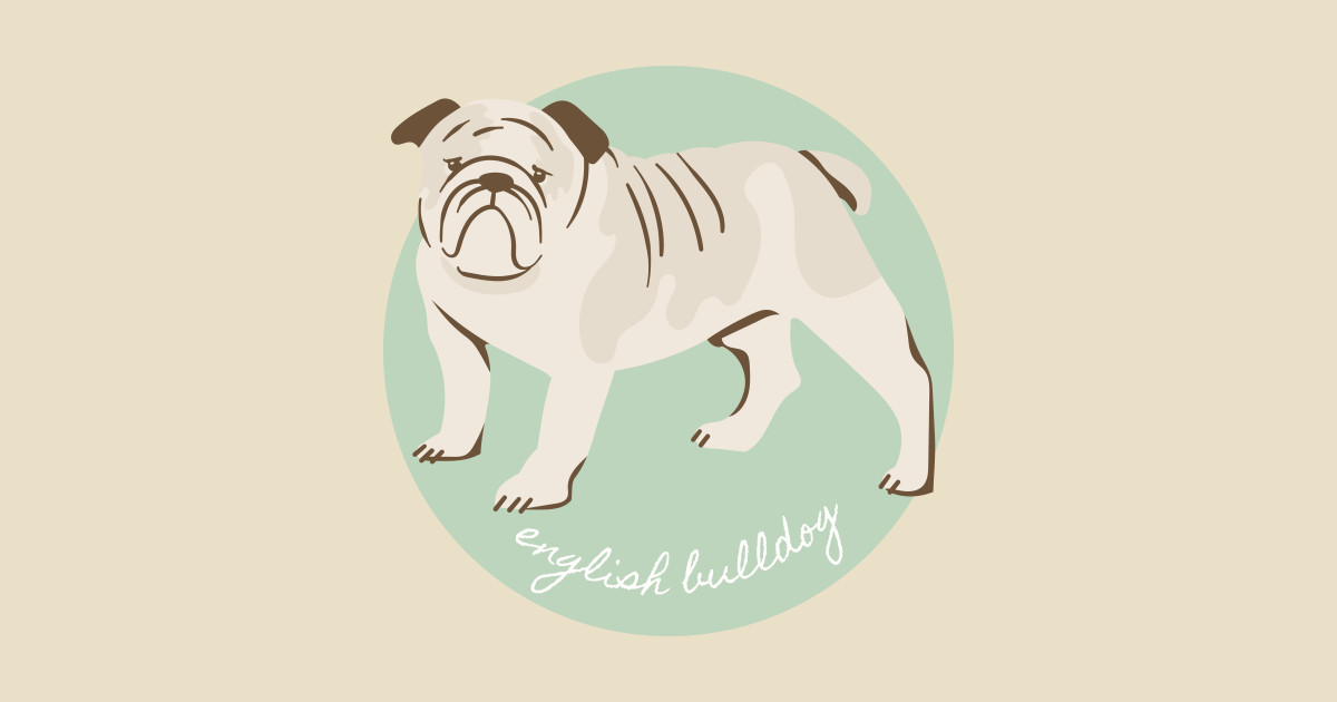English Bulldog Dog Breed Cursive Graphic - English Bulldog - T-Shirt ...