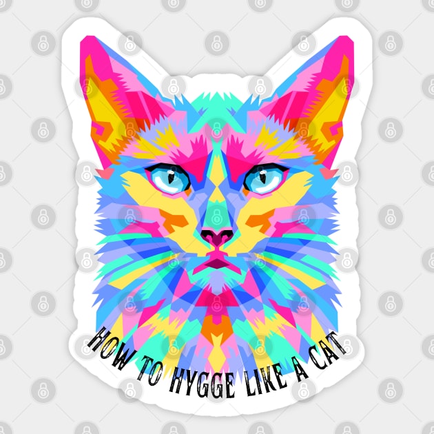 how to hygge like a funny cat - Vintage Summer - Hygge - Sticker ...