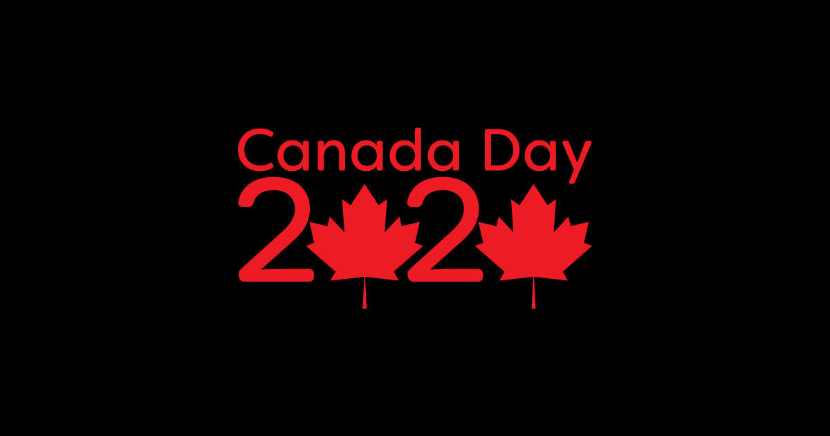 Canada Day 2020 - Red text and Maple leaf - Canada Day 2020 - Sticker ...