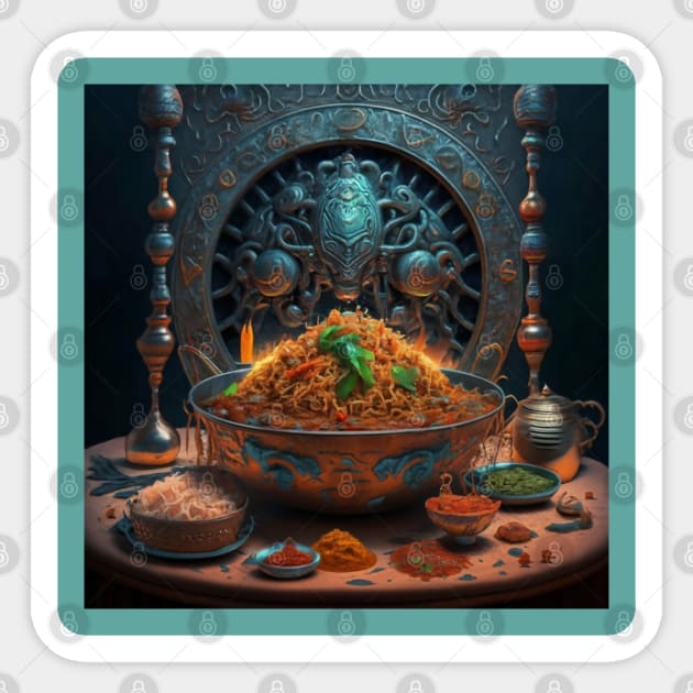 Beautiful Biryani Art - Biryani - Sticker | TeePublic
