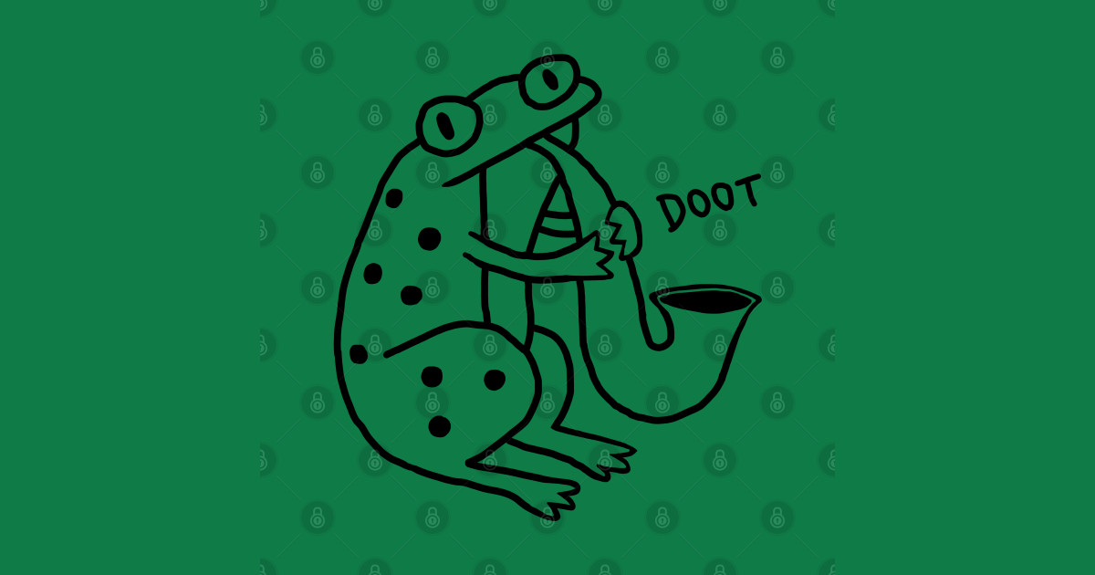Jazz Frog (line art) - Frog - Sticker | TeePublic