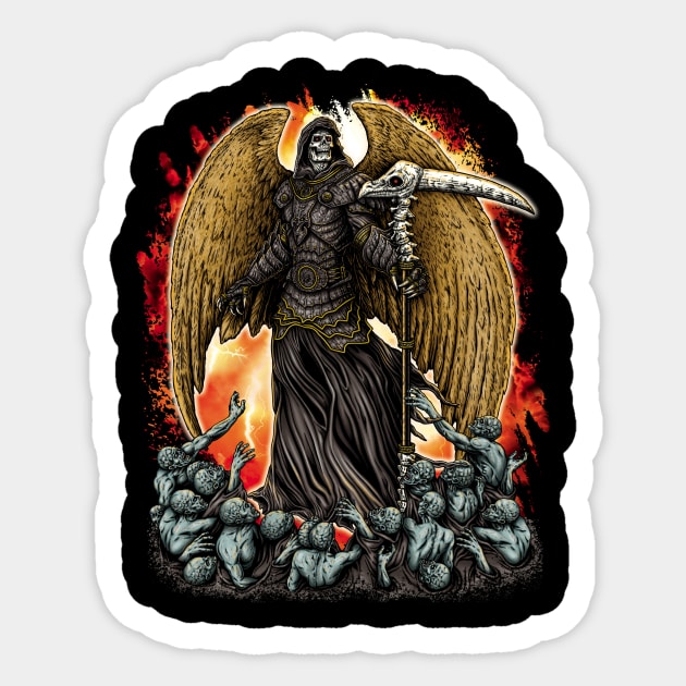 Winged Grim Reaper - Grim Reaper - Sticker | TeePublic