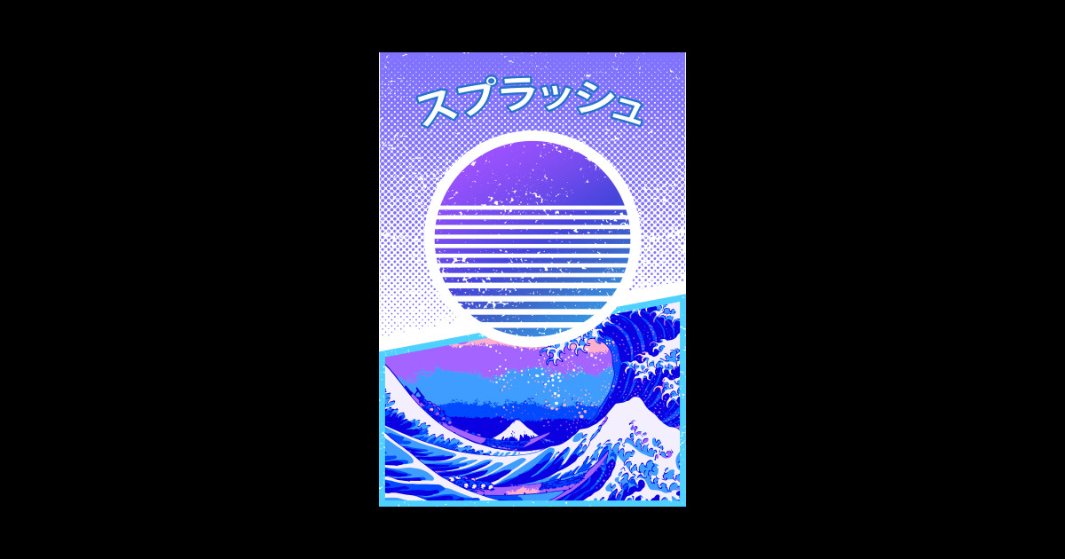 Japanese Vaporwave Splash - Japanese - Posters and Art Prints | TeePublic