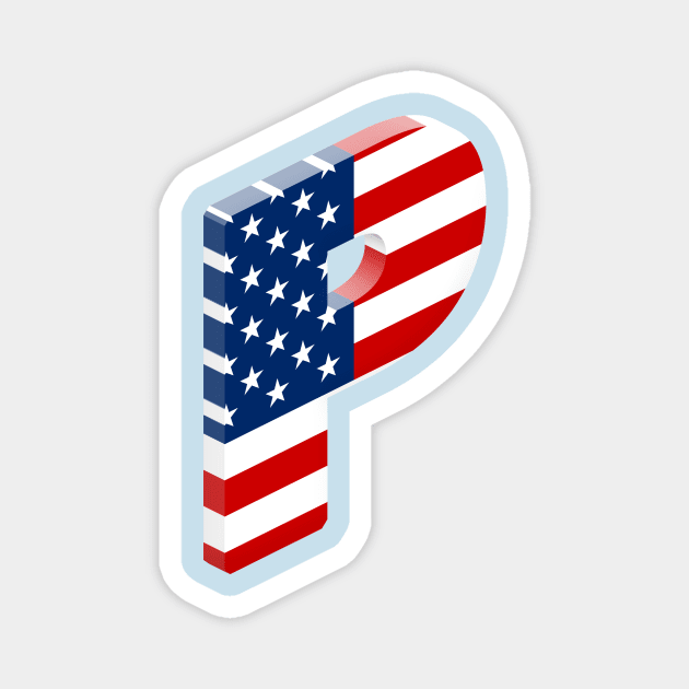 Isometric Alphabet Letter, Letter P - Letter - Magnet | TeePublic