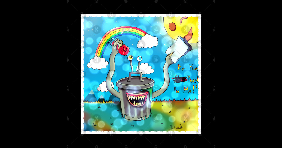 Litter monster - Acid Prints - Sticker | TeePublic