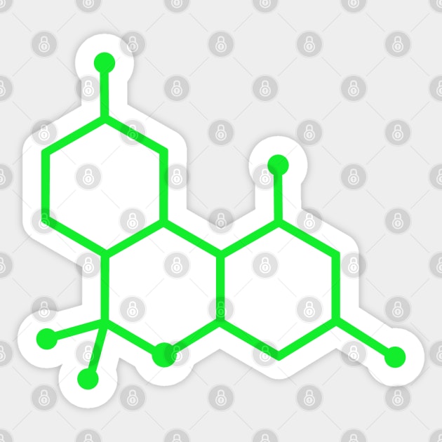 THC Molecule Science Chemistry Weed Marijuana - Thc - Sticker | TeePublic