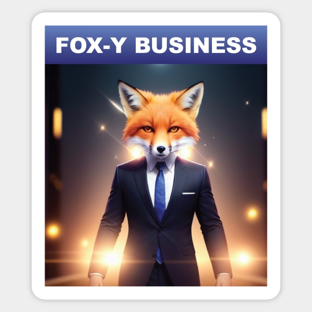 Just a Fox-y business - Fox - Sticker | TeePublic