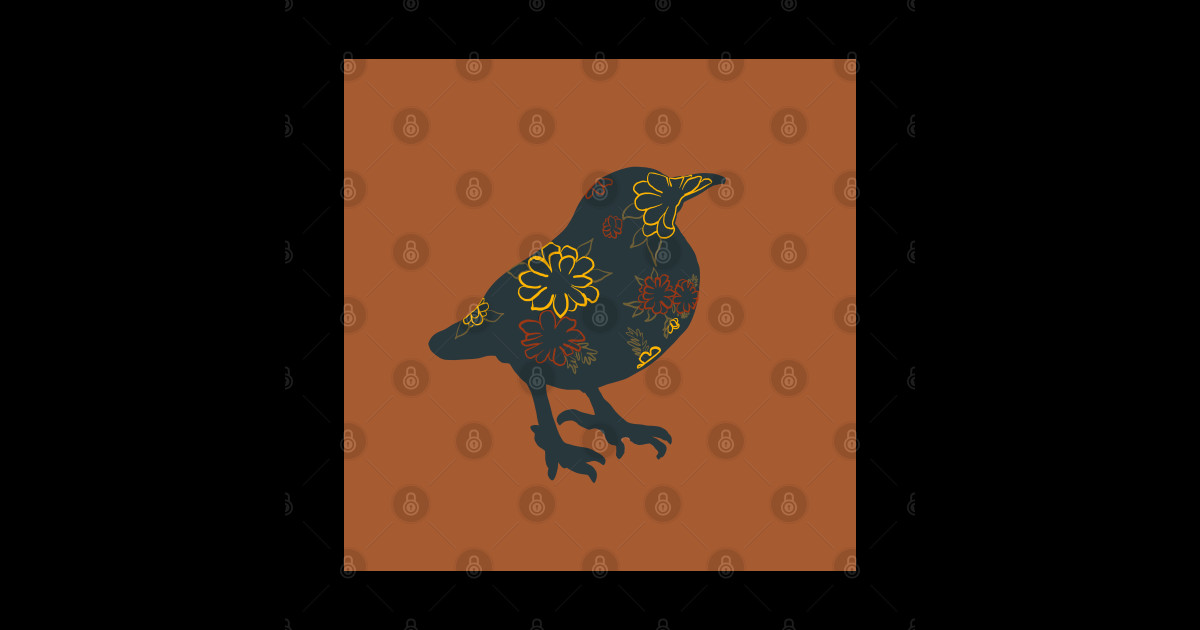 Blossoming Bird Rust - Bird - Sticker | TeePublic
