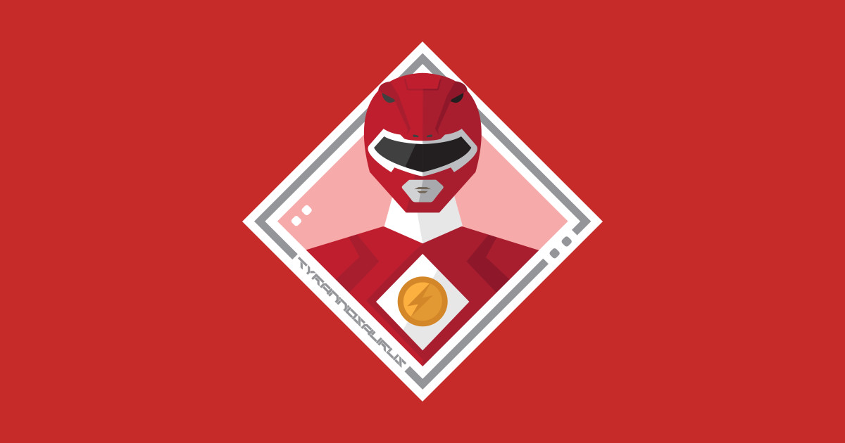 Red Tyrannosaurus Ranger - Mighty Morphin Power Rangers - Sticker ...