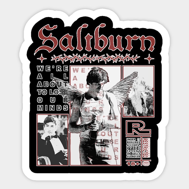 Man and His Fan - Saltburn Movie - Sticker | TeePublic