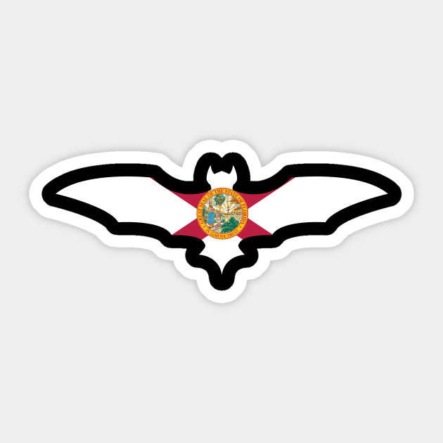 Florida Bat Flag - Florida - Sticker | TeePublic