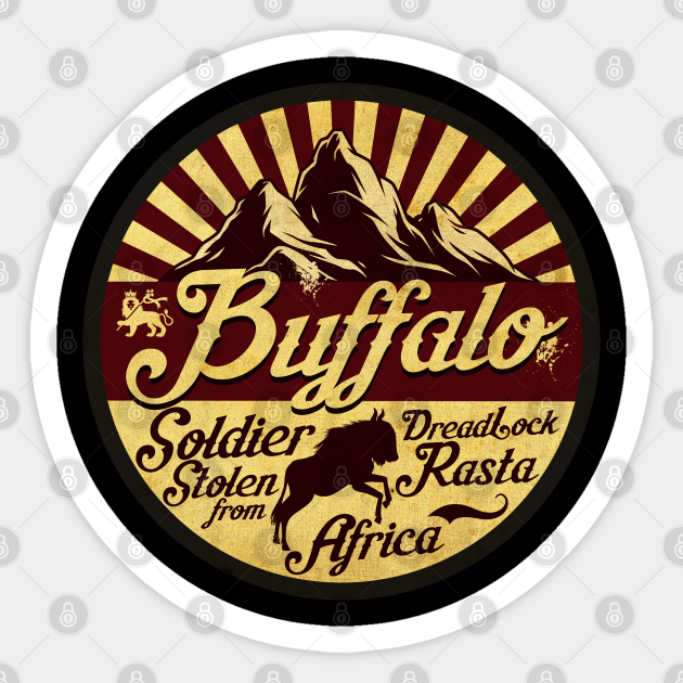 Buffalo Soldier Dreadlock Ras - Buffalo Soldiers - Sticker | TeePublic