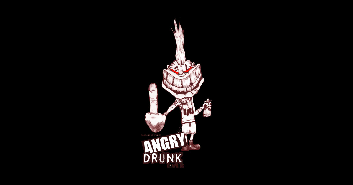 Angry Drunk Vintage Logo - Punk Logo - Magnet | TeePublic