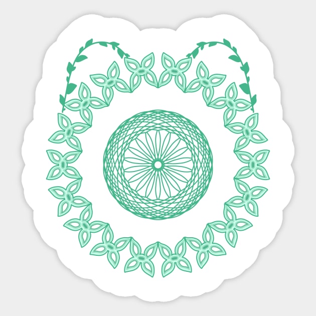 the green cat - Cat - Sticker | TeePublic