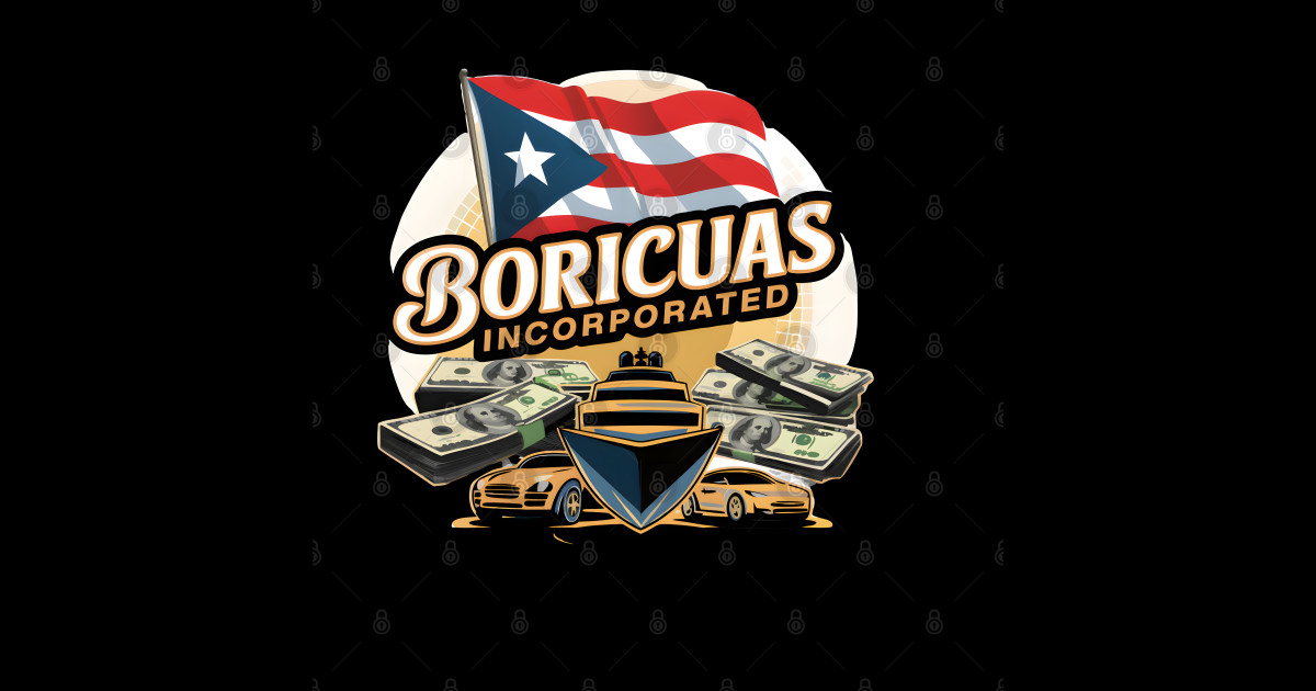 BORICUAS INCORPORATED LOGO #27 - Puerto Rican - Sticker | TeePublic