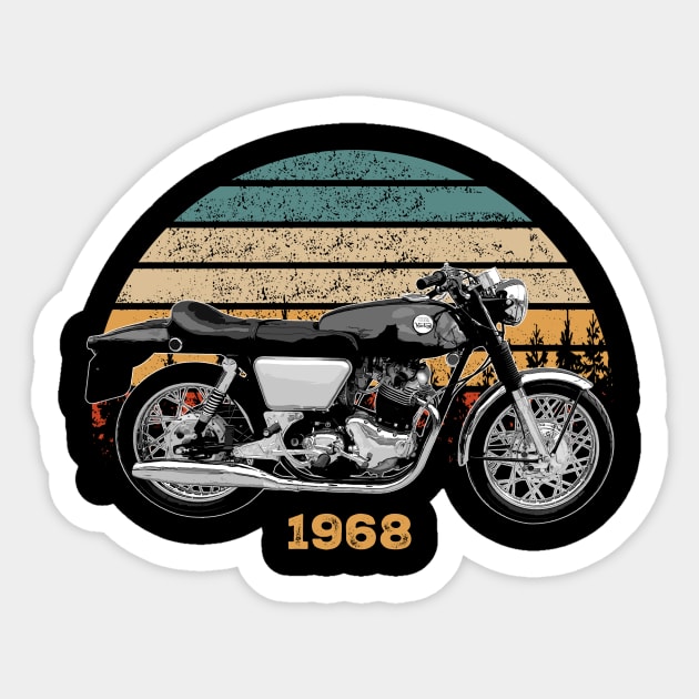 1968 Norton Commando Vintage Motorcycle Design - Motorcycle - Sticker ...