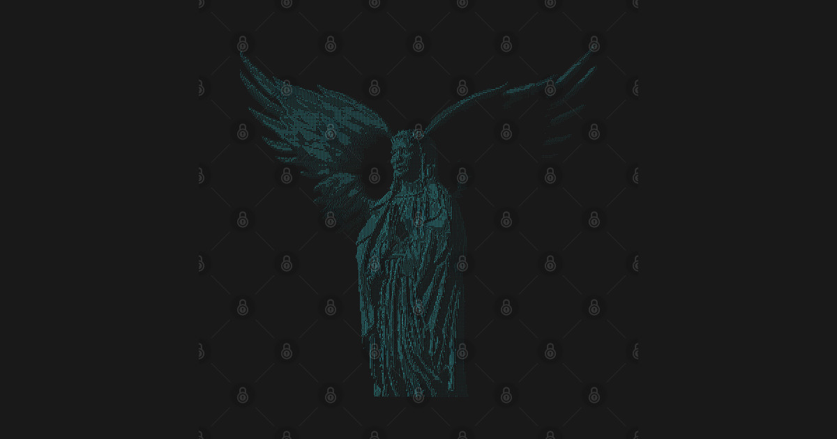 ASCii Sancta Maria - (Blue) - Ascii - T-Shirt | TeePublic