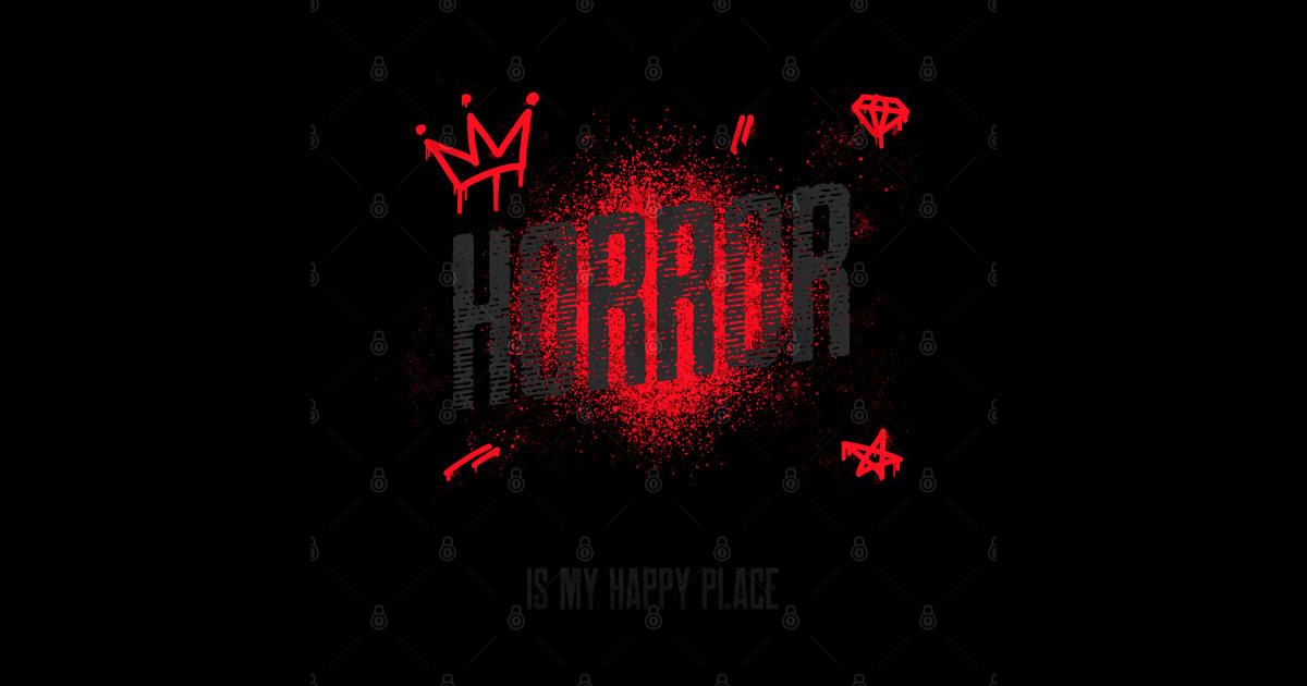 Horror is my happy place - Horror Fan - Sticker | TeePublic