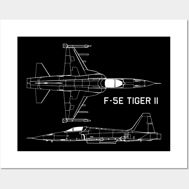 F-5E Tiger II Fighter Jet Plane Blueprint Diagrams - F 5 Tiger Ii ...