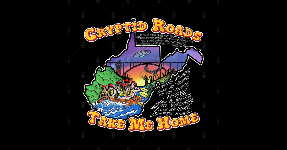 Cryptid Roads Style2 WV Day - West Virginia - Sticker | TeePublic