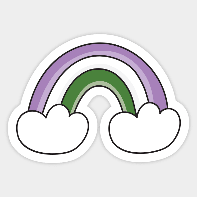 Genderqueer pride flag - Genderqueer - Sticker | TeePublic
