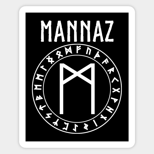 Mannaz Norse Rune - Mannaz Rune - Sticker | TeePublic
