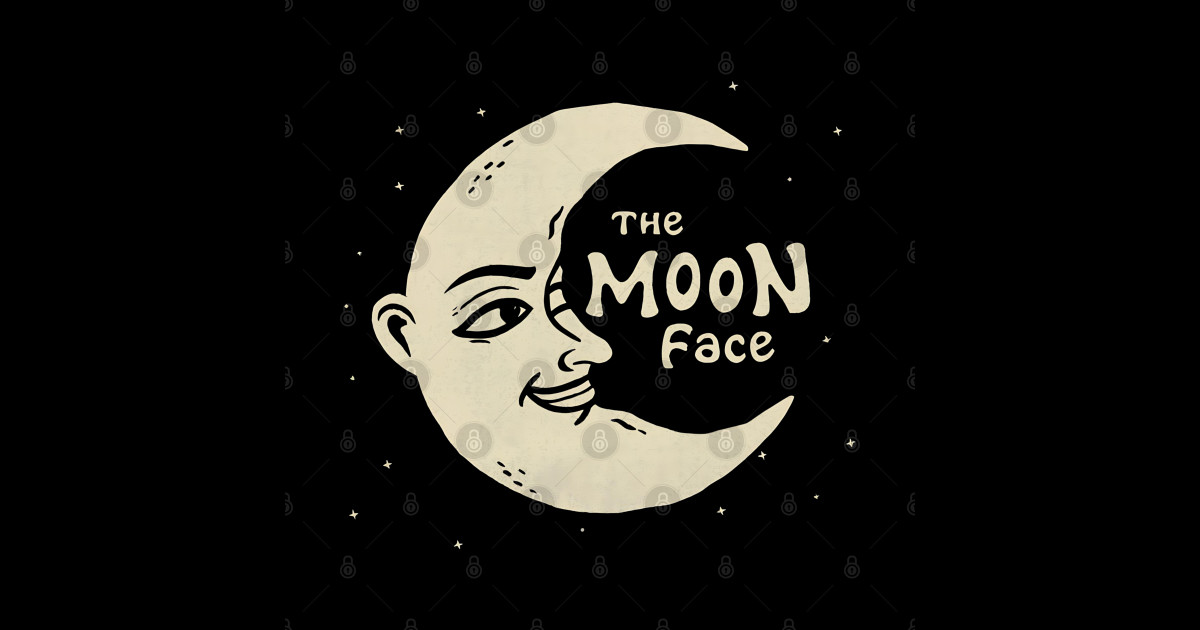Moon Face - Moon Face - Sticker | TeePublic