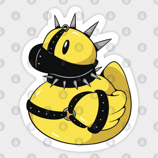 Dark and Quacky: The Goth Duck Toy - Bdsmlifestyle - Sticker | TeePublic