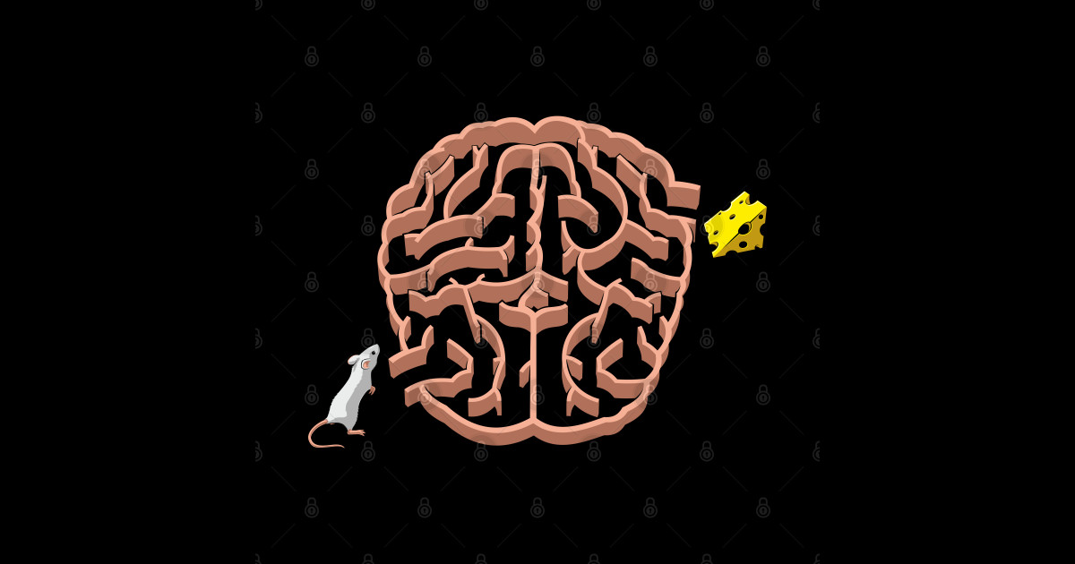 Brain maze - Brain - Sticker | TeePublic