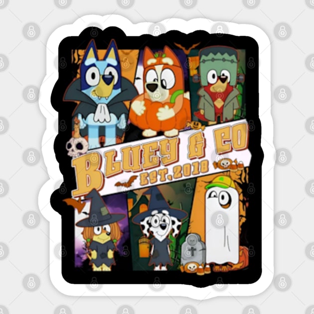 halloween bluey scary - Bluey - Sticker | TeePublic