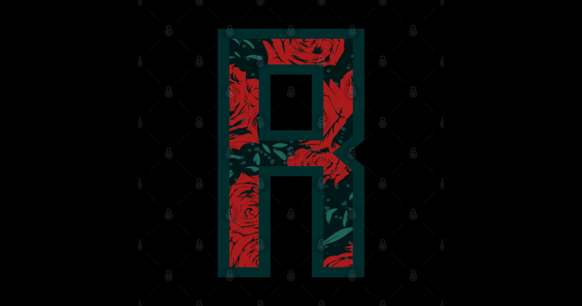 Modern Rose Floral Initial Name Alphabet - LetterR - Initial R ...