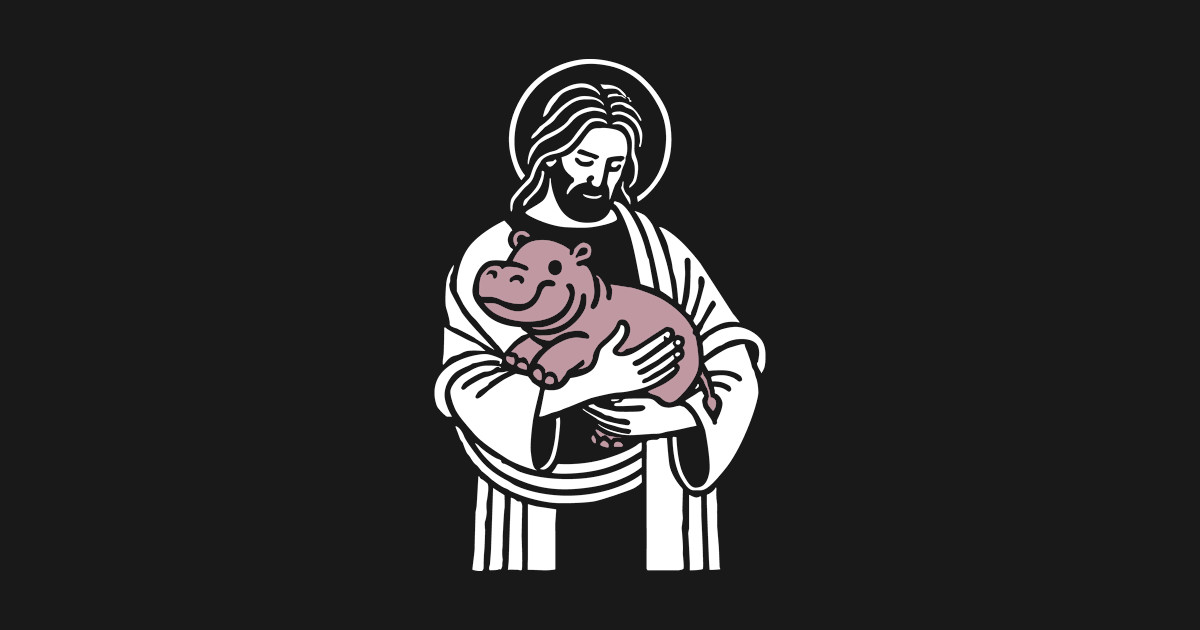 Jesus Loves Moo Deng - Moo Deng - T-Shirt | TeePublic