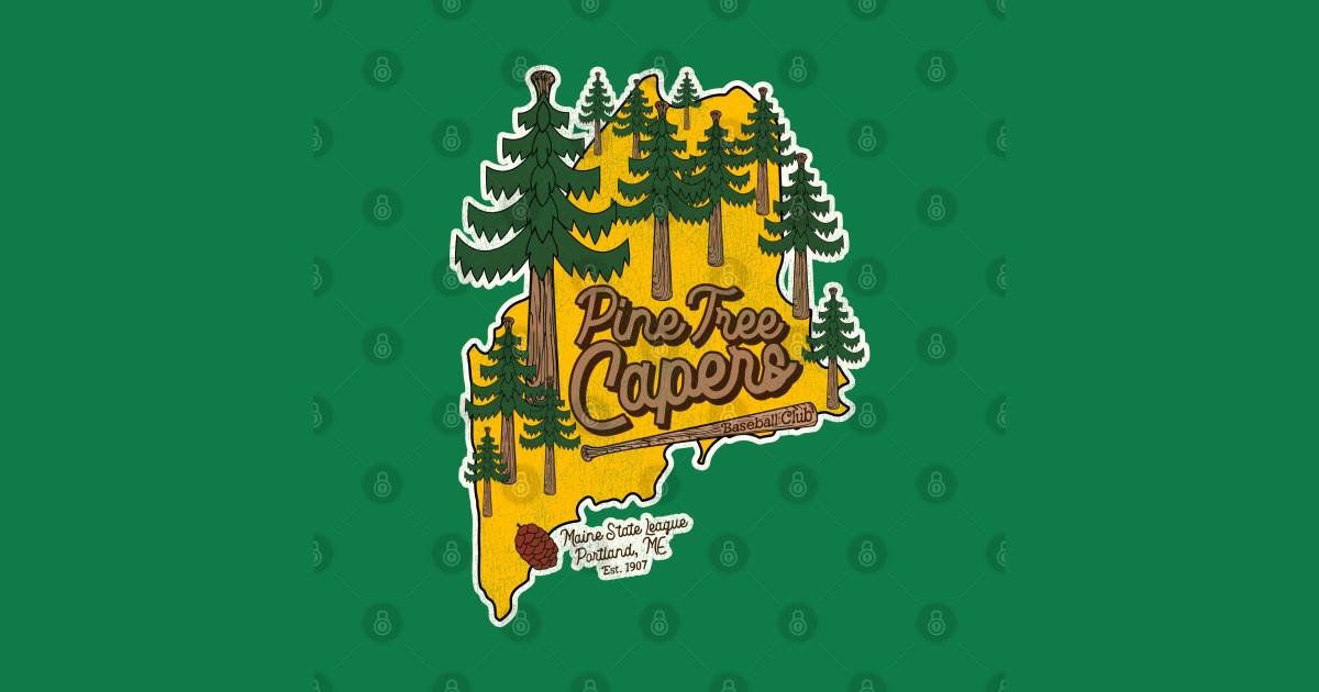 Defunct Portland Pine Tree Capers Baseball Team - Baseball - T-Shirt ...