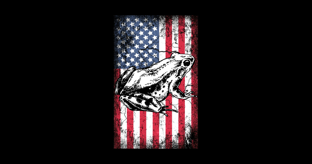 Patriotic Frog American Flag - Frog American Flag - Sticker | TeePublic
