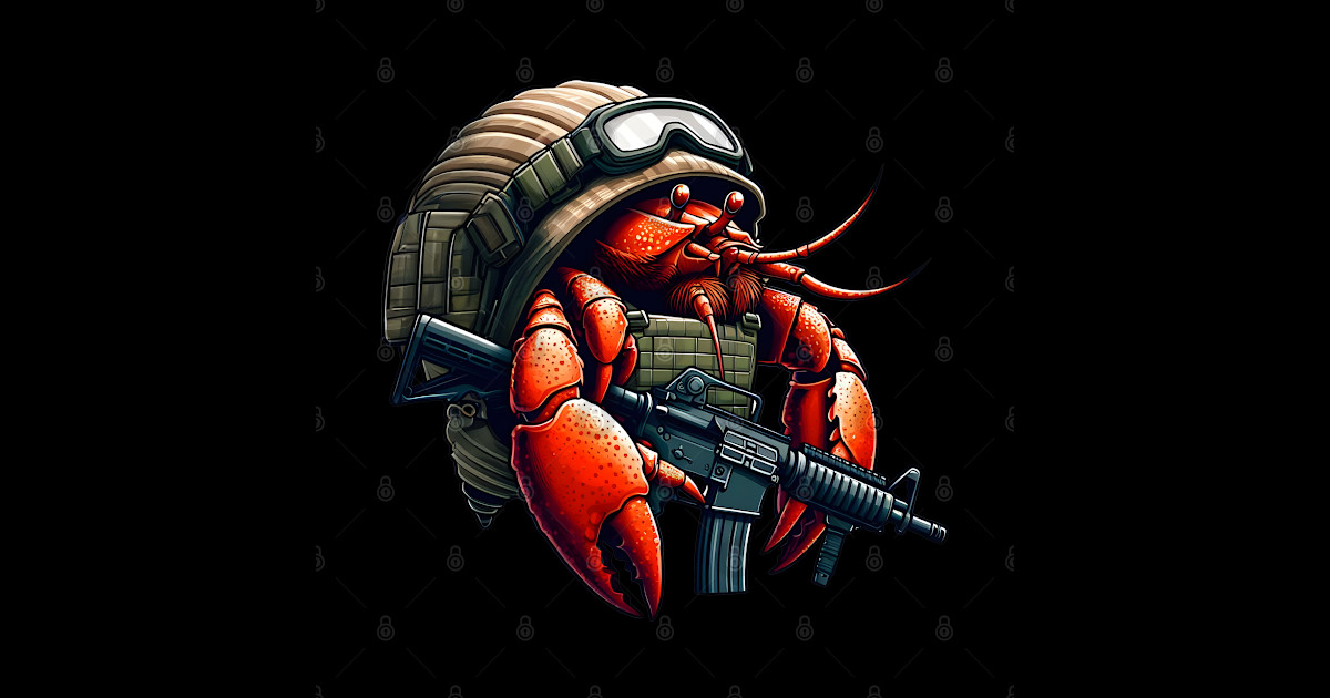 Tactical Hermit Crab - Hermit Crab - Magnet | TeePublic