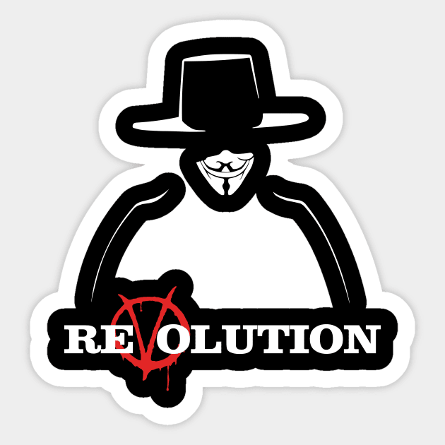 V For Vendetta Revolution - Vendetta - Sticker | TeePublic