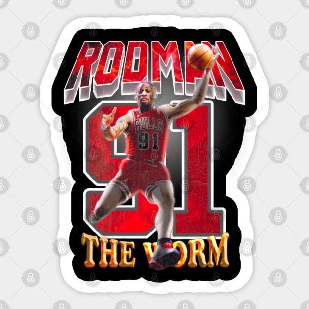 Dennis Rodman The Worm - Dennis Rodman - Sticker | TeePublic