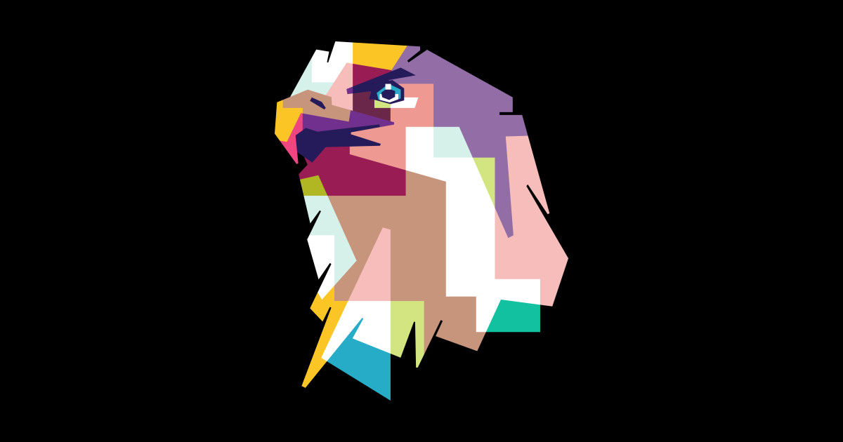 Eagle Falcon Hawkeye Geometric art - Eagle - Sticker | TeePublic