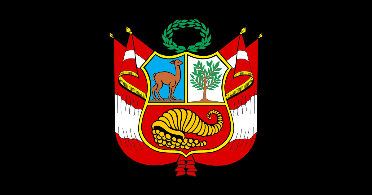 Escudo del Perú - Peru coat of arms - clean design - Escudo Nacional ...