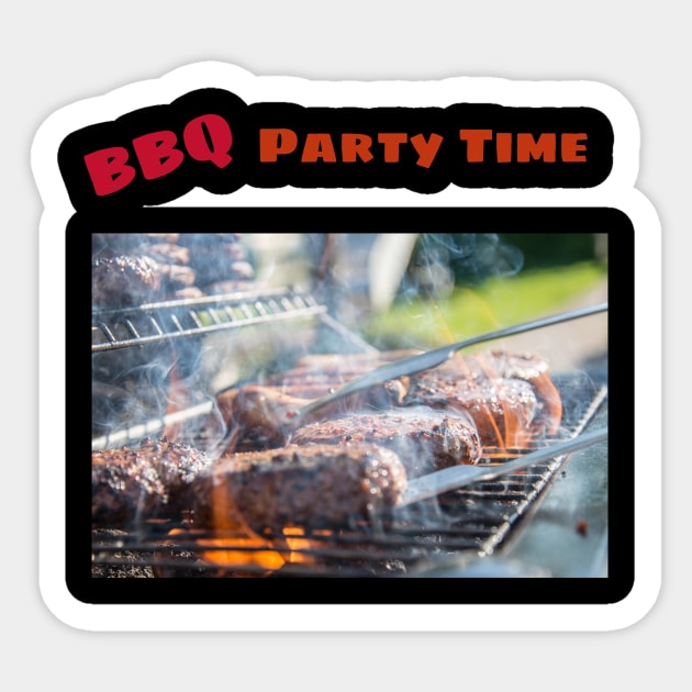 Barbecue Party Time - Bbq - Sticker | TeePublic