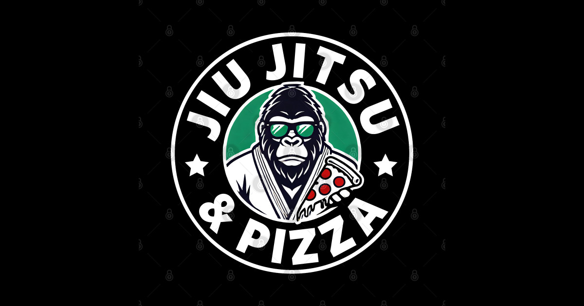 BJJ MMA - Jiu Jitsu And Pizza - Jiu Jitsu - Sticker | TeePublic