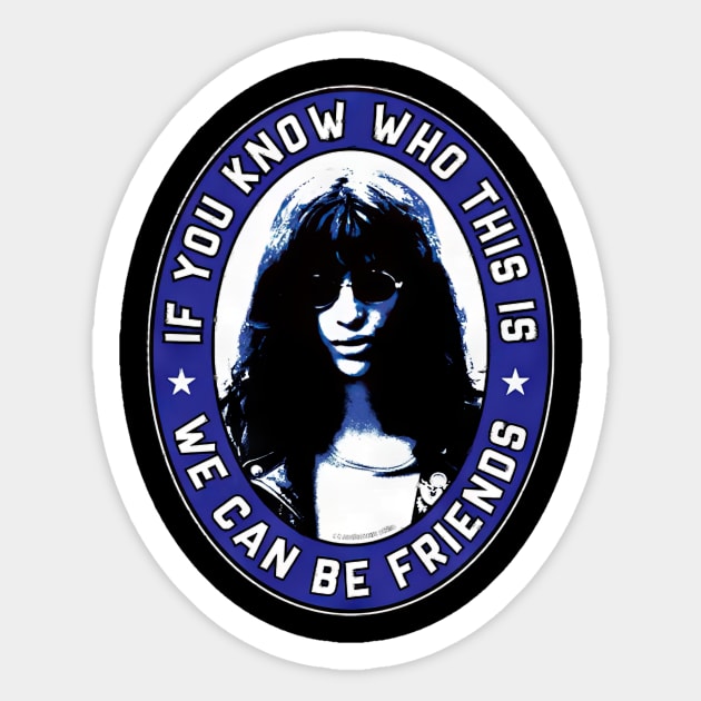 Joey Ramone Friends Print - Joey Ramone Friends Print - Sticker | TeePublic