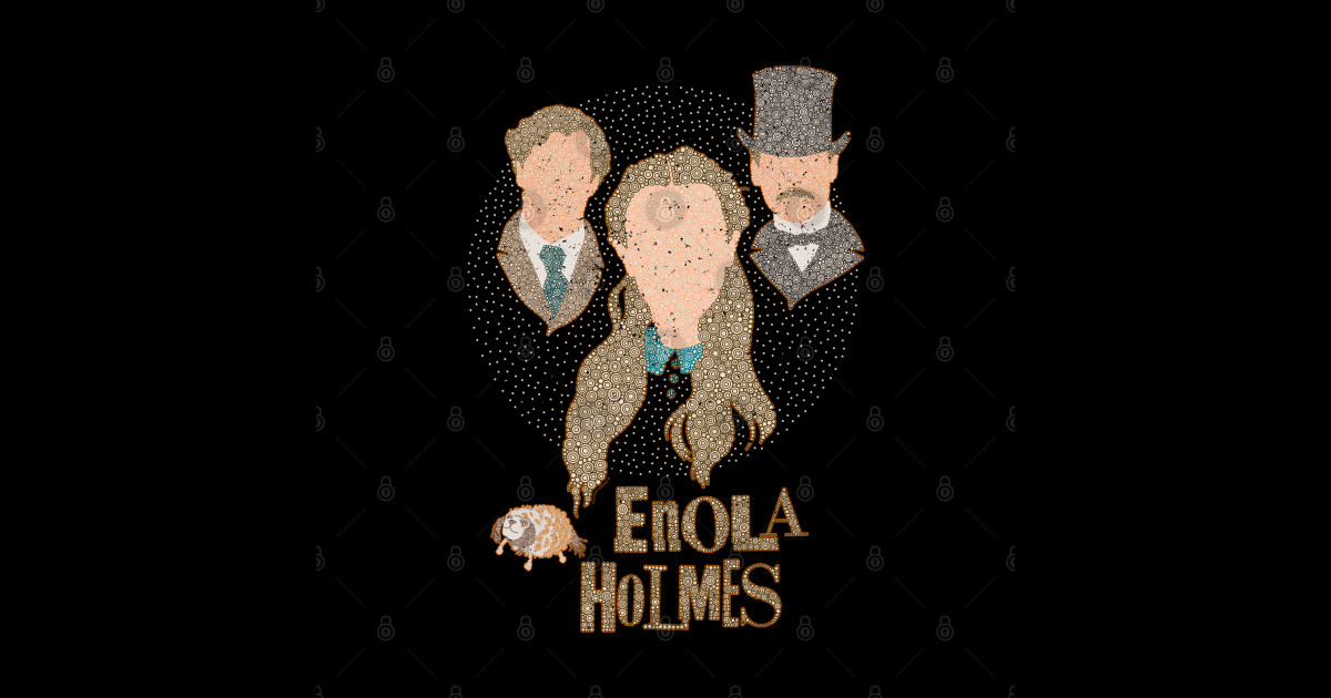 Enola Holmes Characters Minimalist Portraits Circle Design - Enola ...