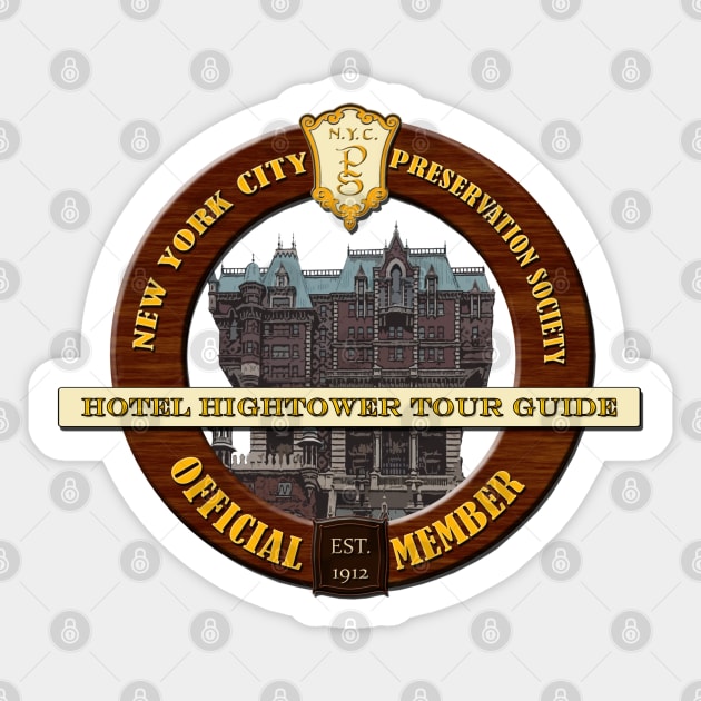 Hotel Hightower Tour Guide - Tower Of Terror - Sticker | TeePublic