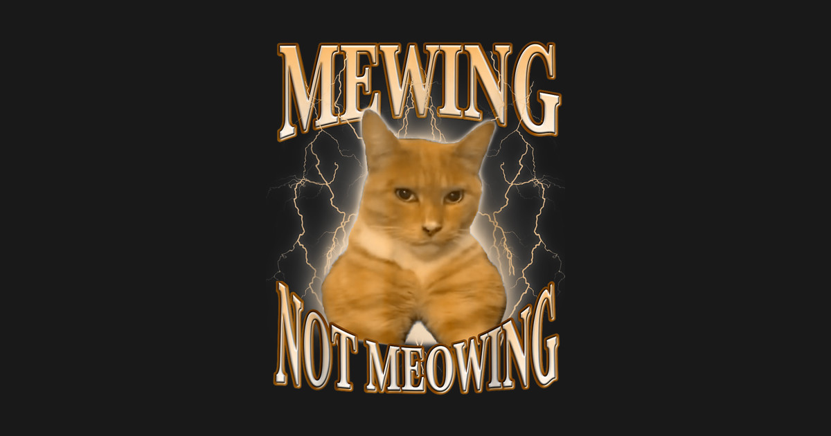 Cat Mewing Not Meowing & Cute Funny - Cat Mewing Not Meowing - T-Shirt ...