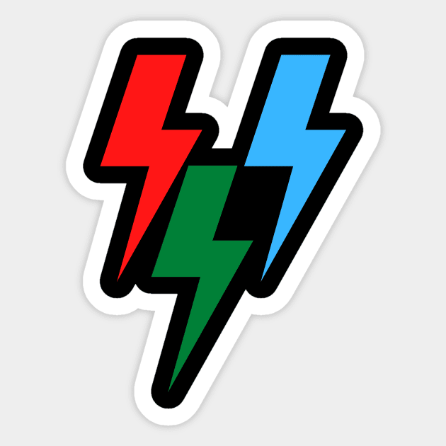RGB Lightning Bolt - Lightning Bolt - Sticker | TeePublic