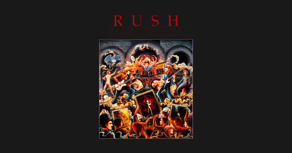 Moving Pictures Rush Band Logo - Rush Band Logo - T-Shirt | TeePublic