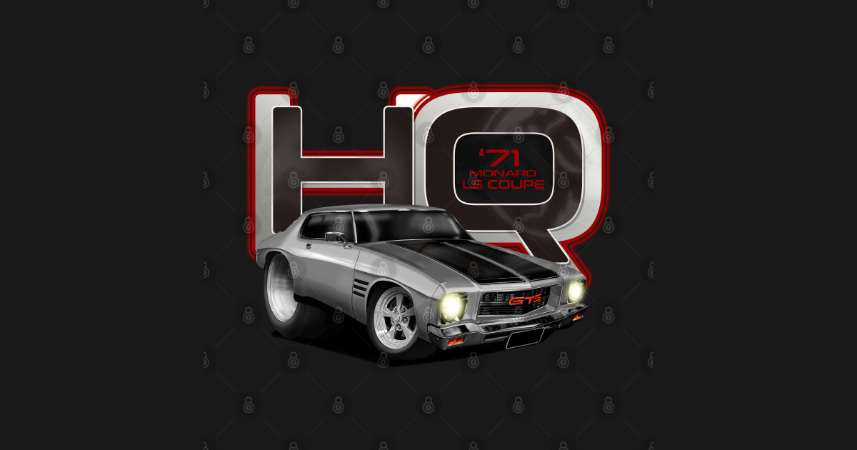 Monaro HQ Muscle Cartoon Car - Holden Cars - T-Shirt | TeePublic