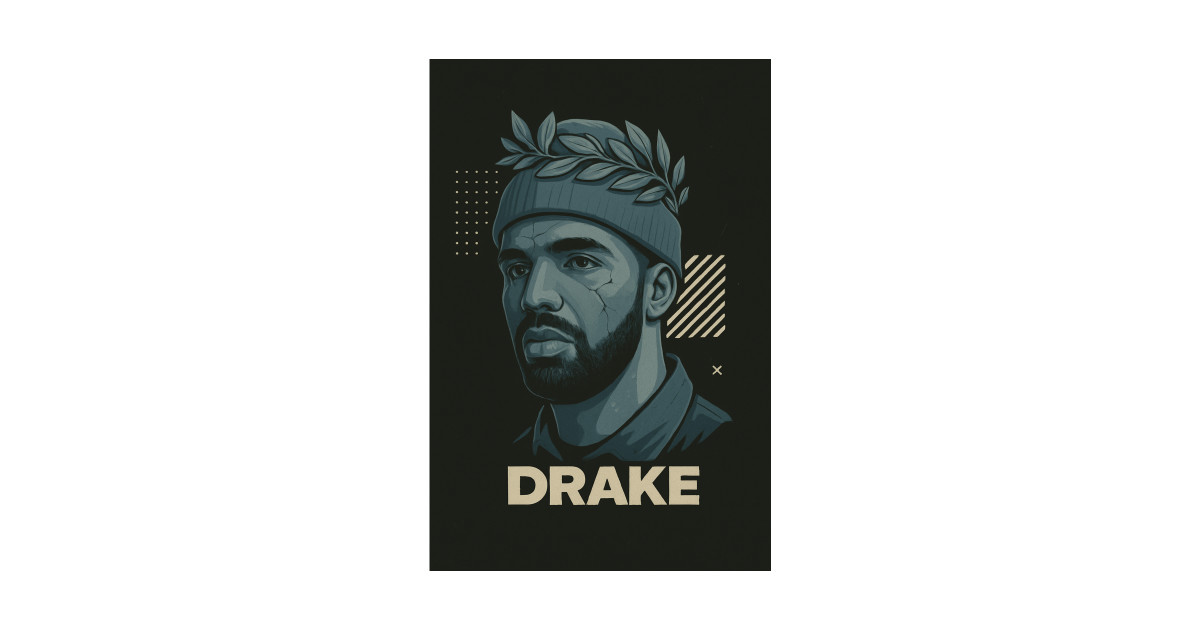 Drake in digital art design - Hip Hop - T-Shirt | TeePublic